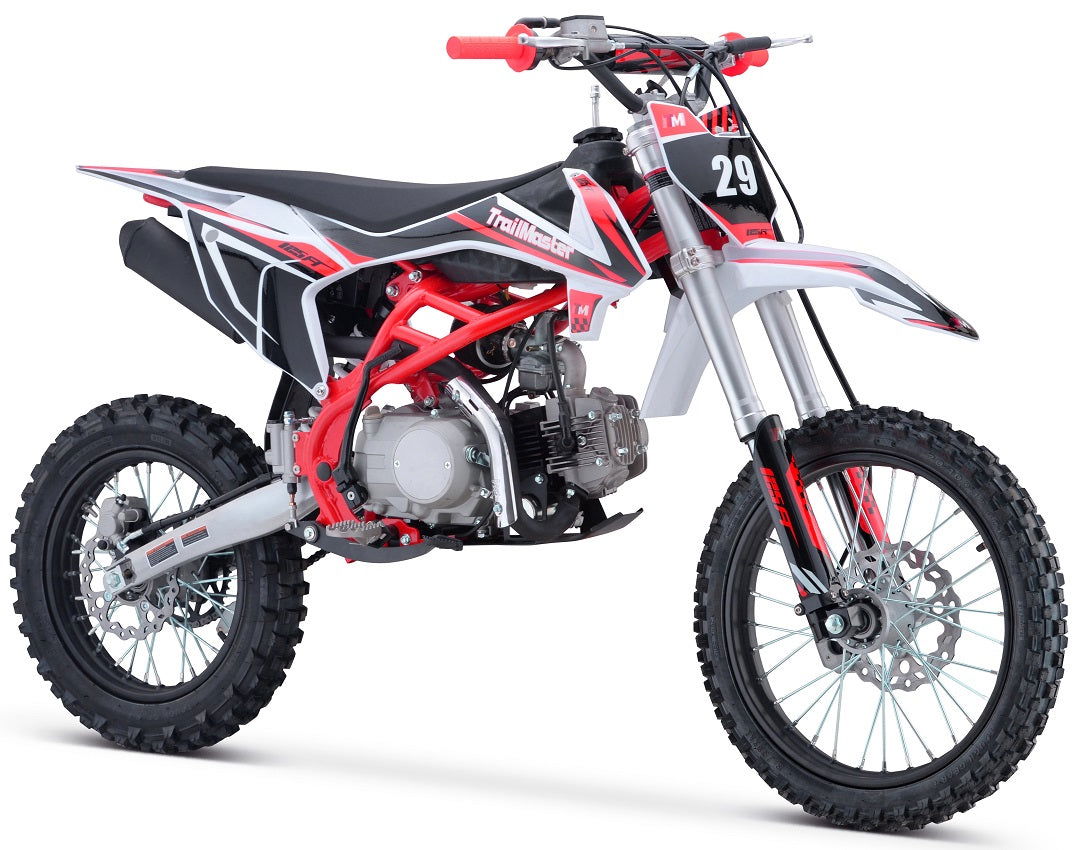 TrailMaster TM29 125cc Dirt Bike, Large Frame, 4-Speed Manual, with El ...