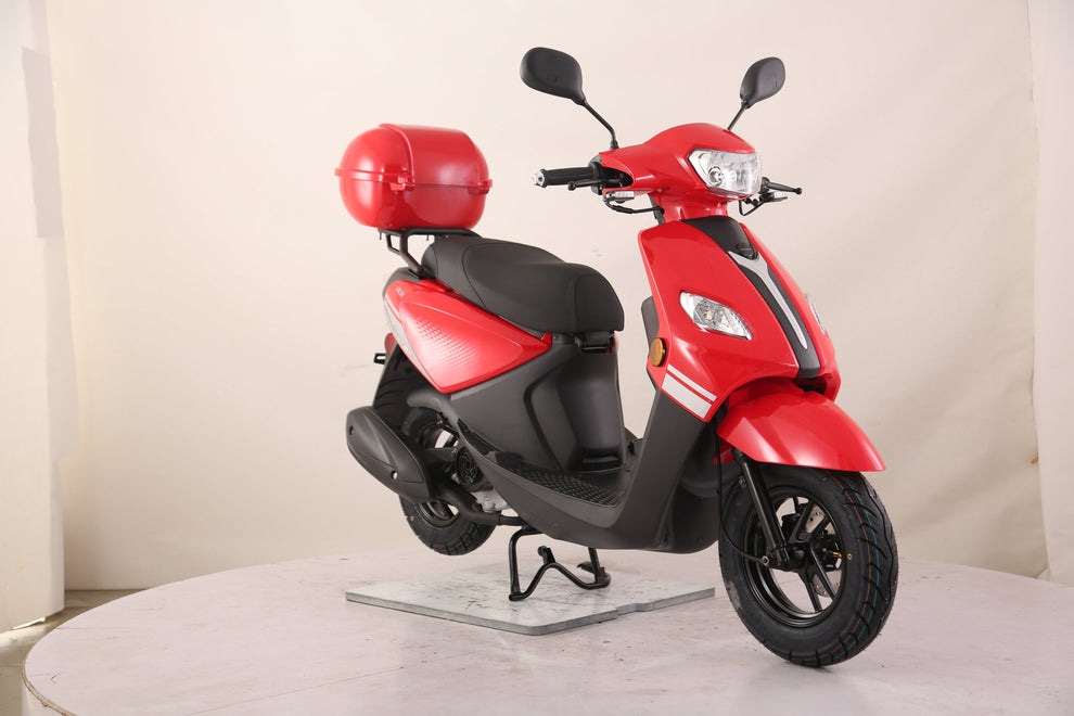 TrailMaster Flash 50cc Street Scooter, CVT Automatic, LED Lights, Rear ...