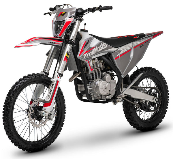 TrailMaster LX250 Dirt Bike, 6-Speed Manual, Dual Disc Brakes, Electri ...