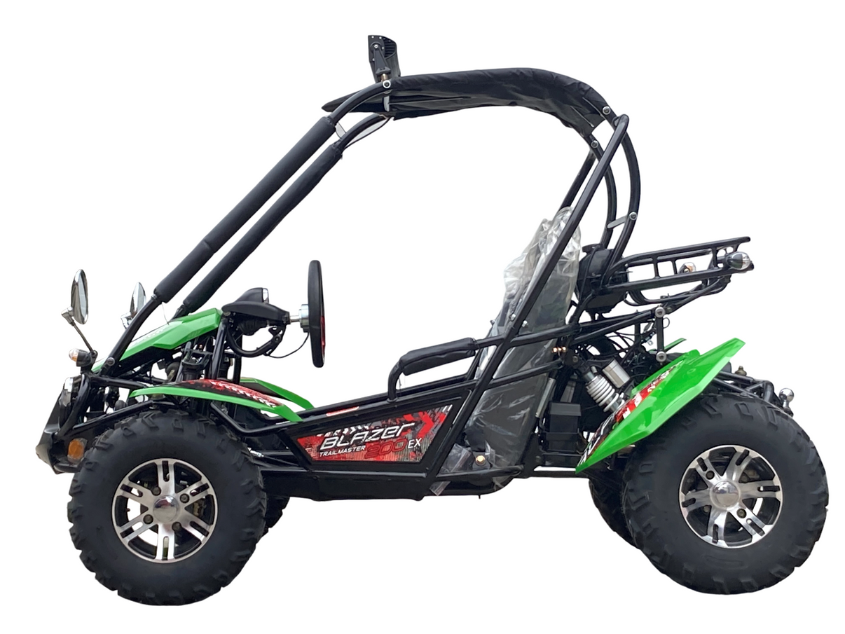 TrailMaster Blazer 200EX EFI Buggy Go Kart, LED Light Bar, Windshield ...