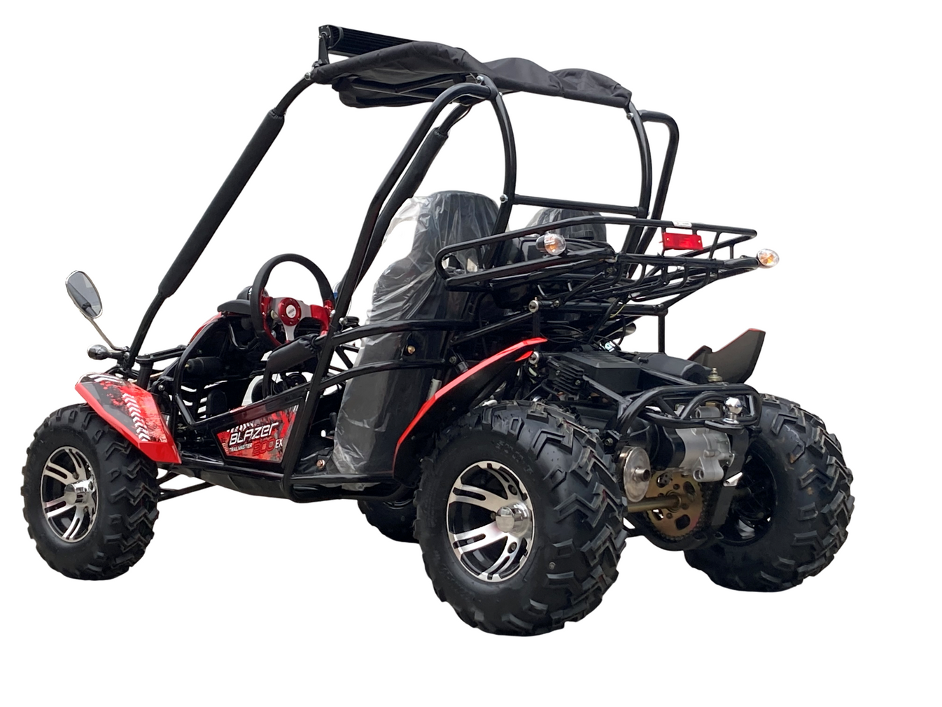 TrailMaster Blazer 200EX EFI Buggy Go Kart, LED Light Bar, Windshield ...